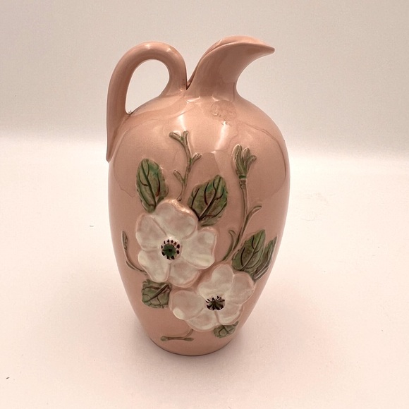 hull | Art | Vintage Hull Pottery Rosella Ewer Pitcher Coral Color ...